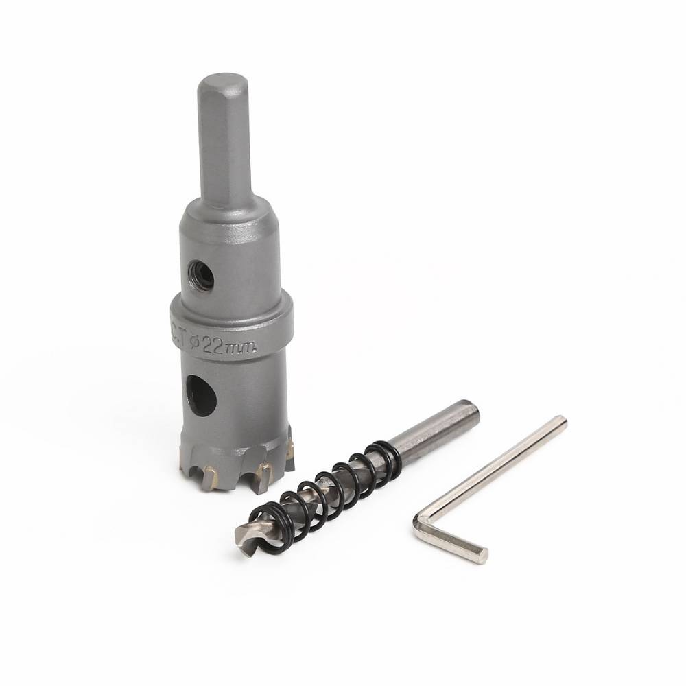 VTOOLS 22mm TCT Hole Saw Cutter with Pilot Drill Bit and Allen Wrench