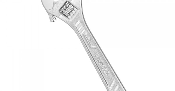 INGCO 8 Inch Adjustable Wrench, Extra Wide Jaw Opening, Shifter Movable ...