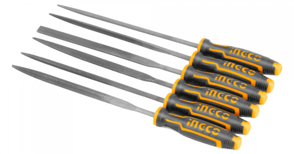 INGCO 6PCs Files Set, Set Includes Flat, Flat Warding, Square ...