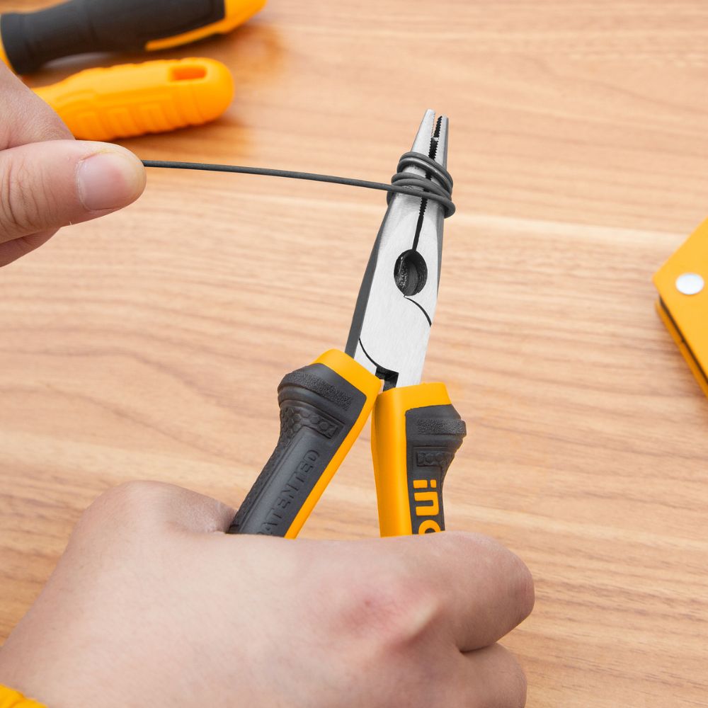 Buy 6 Inch Long Nose Plier With Anti-Slip 2 Color Handle