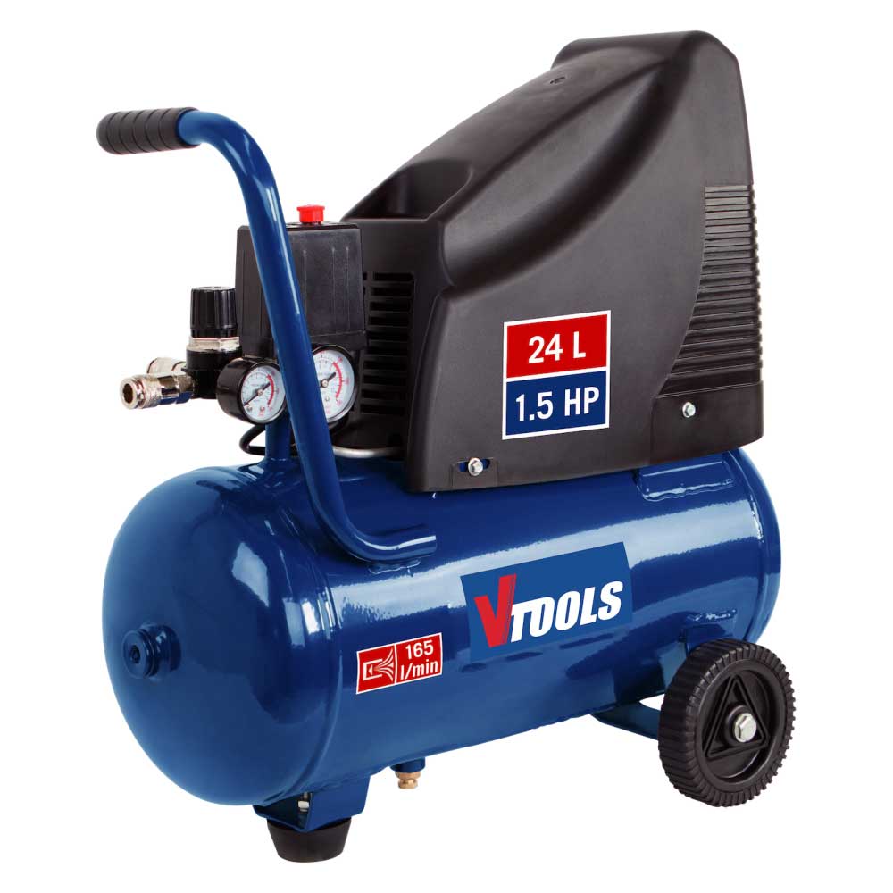 VTOOLS Portable 24 Liter Air Compressor For All Size Tires