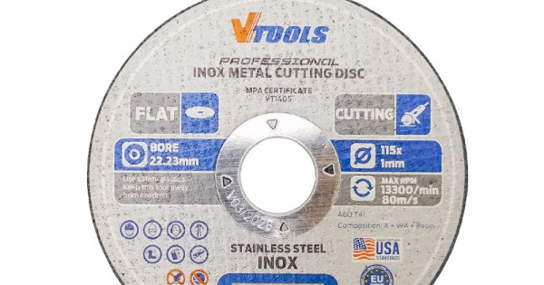 VTOOLS 4.5" Flat Cutting Wheels for Angle Grinder