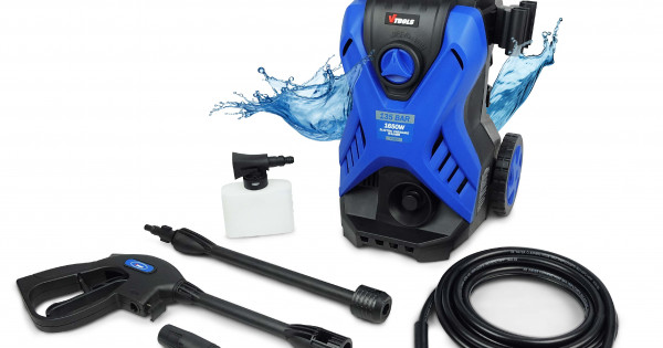 VTOOLS 135 Bar, 1650W Electric Pressure Washer with Soap Dispenser ...