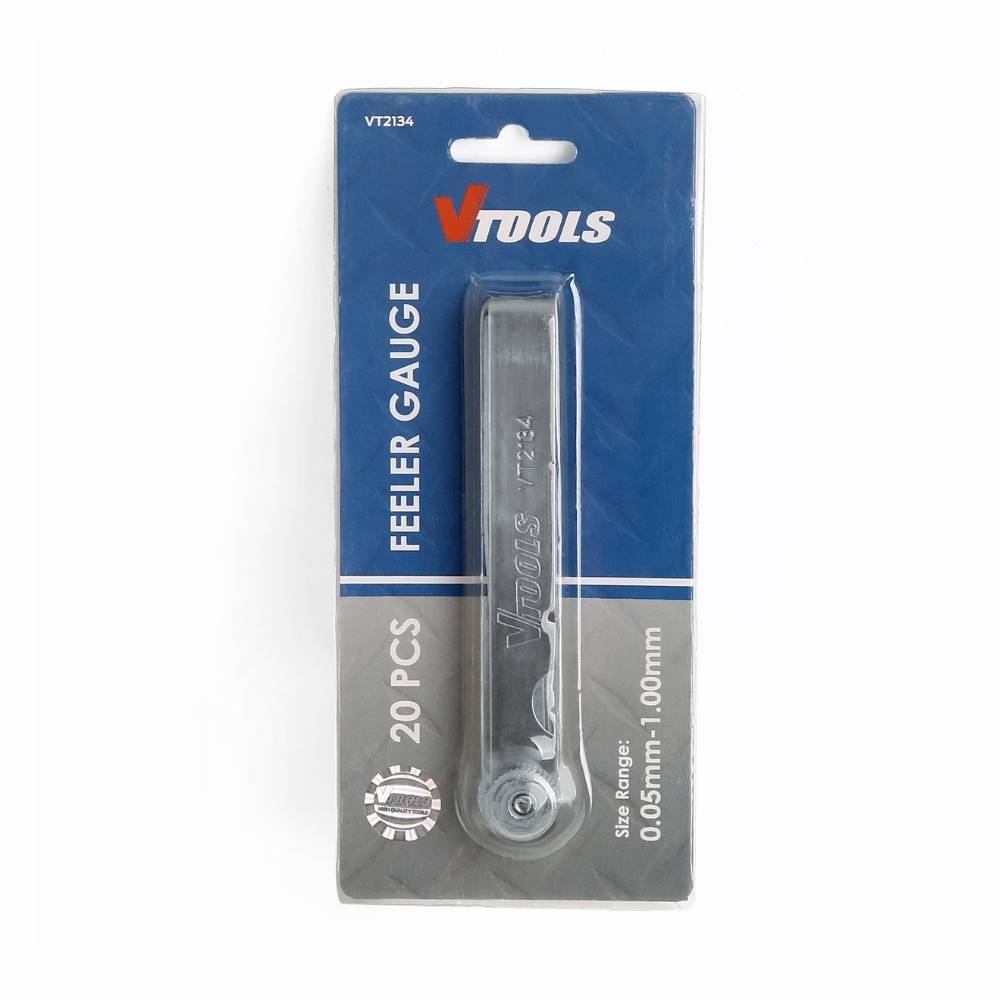 VTOOLS 20 Blade Feeler Gauge Measuring Tool (0.05 - 1.00mm)