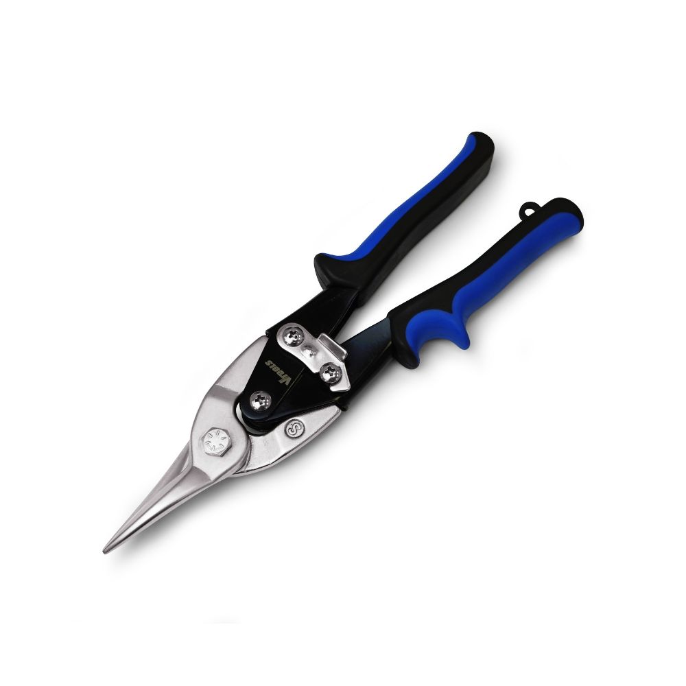 VTOOLS 10 Inch Aviation Tin Snips With Safety Latch and Hanging Hole
