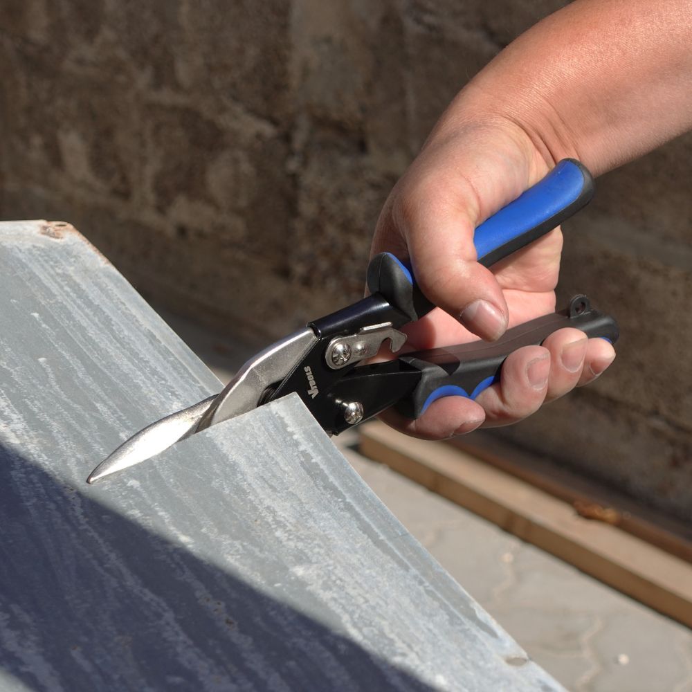 VTOOLS 10 Inch Aviation Tin Snips With Safety Latch and Hanging Hole