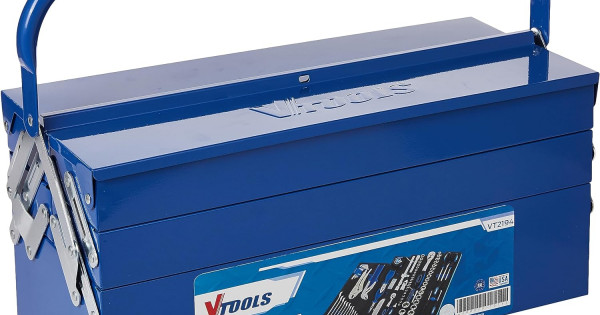 VTOOLS Multi-Purpose 104 Pcs Tool Kit in Folding Tool Box