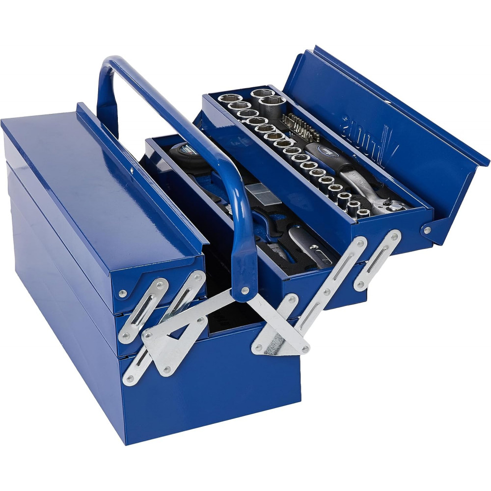 VTOOLS Multi-Purpose 104 Pcs Tool Kit in Folding Tool Box