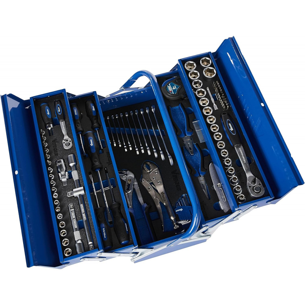 VTOOLS Multi-Purpose 104 Pcs Tool Kit in Folding Tool Box