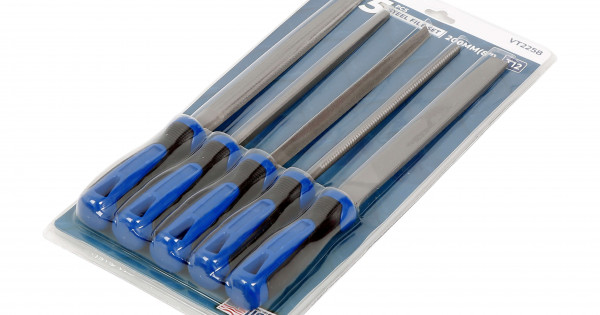VTOOLS 5 PCS Steel File Set - 8-Inch T12 Alloy Steel