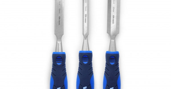 VTOOLS 3PCS Chisel Set - 65MN Steel, Ergonomic Handles