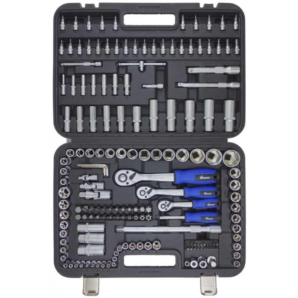 VTOOLS 171 PC 1/2, 1/4, and 3/8 Impact Socket and Spanner Tool Set in ...