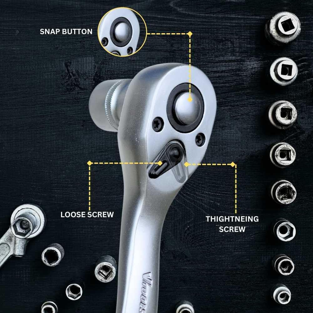 VTOOLS 171 PC 1/2, 1/4, and 3/8 Impact Socket and Spanner Tool Set in ...