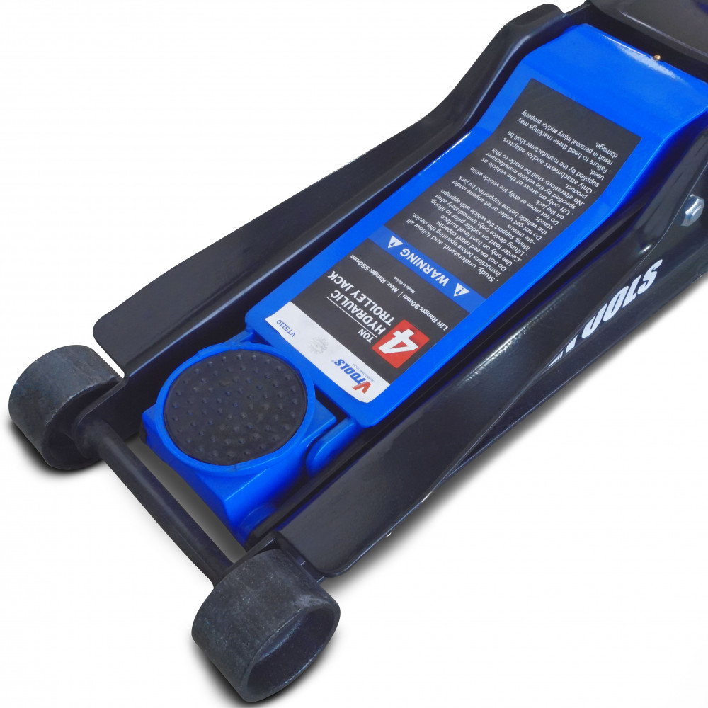 VTOOLS 4 Ton Hydraulic Trolley Floor Jack With Piston Pump