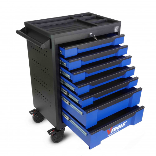 VTOOLS 3-Drawer Roller Cabinet - Heavy-Duty, Mobile Tool Storage